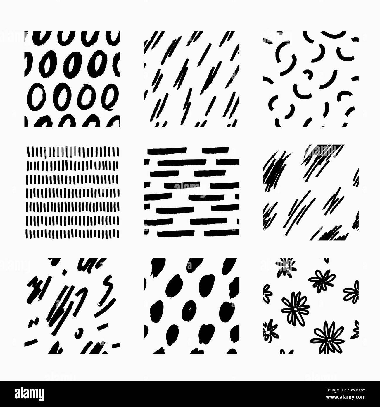 Freehand vector pattern swatch set Stock Vector Image & Art - Alamy