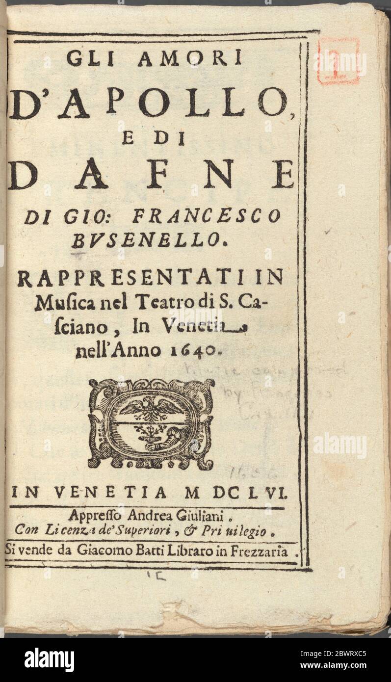 Italian libretto hi-res stock photography and images - Alamy