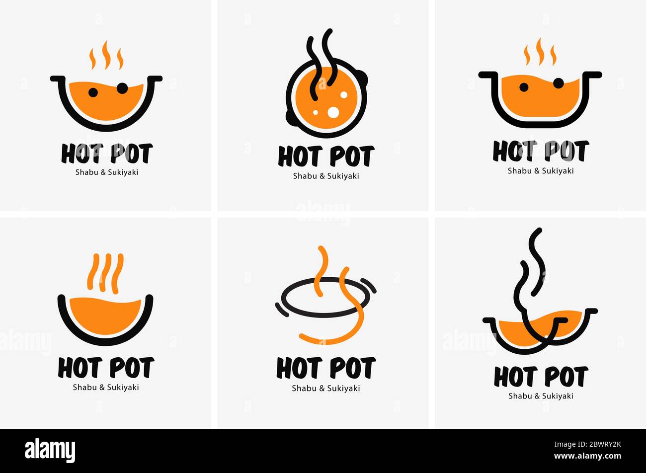 Noodle logo hi-res stock photography and images - Alamy