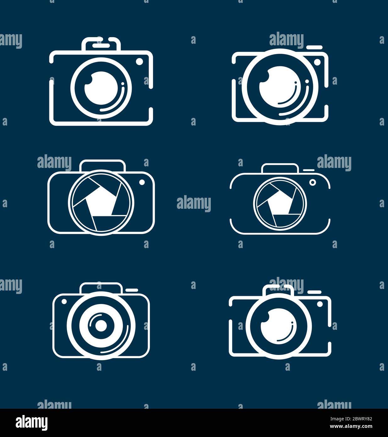 Camera icons set for photographers. Photography camera icon set vector ...