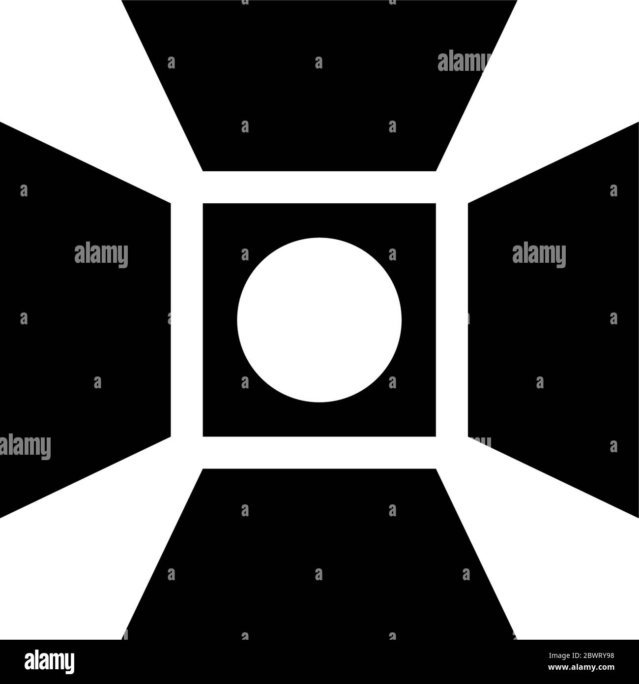 Studio Lighting, Spotlight Lamp, Floodlight. Flat Vector Icon ...