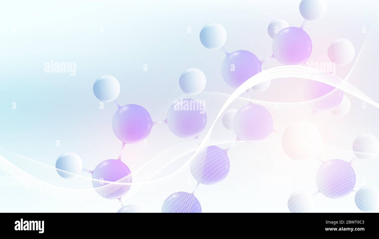 Molecular 3d Vector Structure Molecule Or Atom Scientific Vector