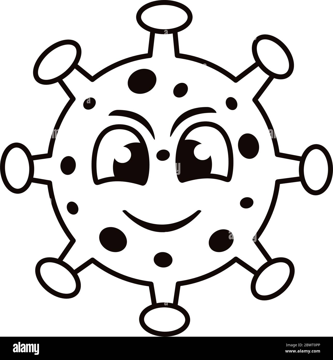 covid19 particle happy emoticon character Stock Vector Image & Art - Alamy