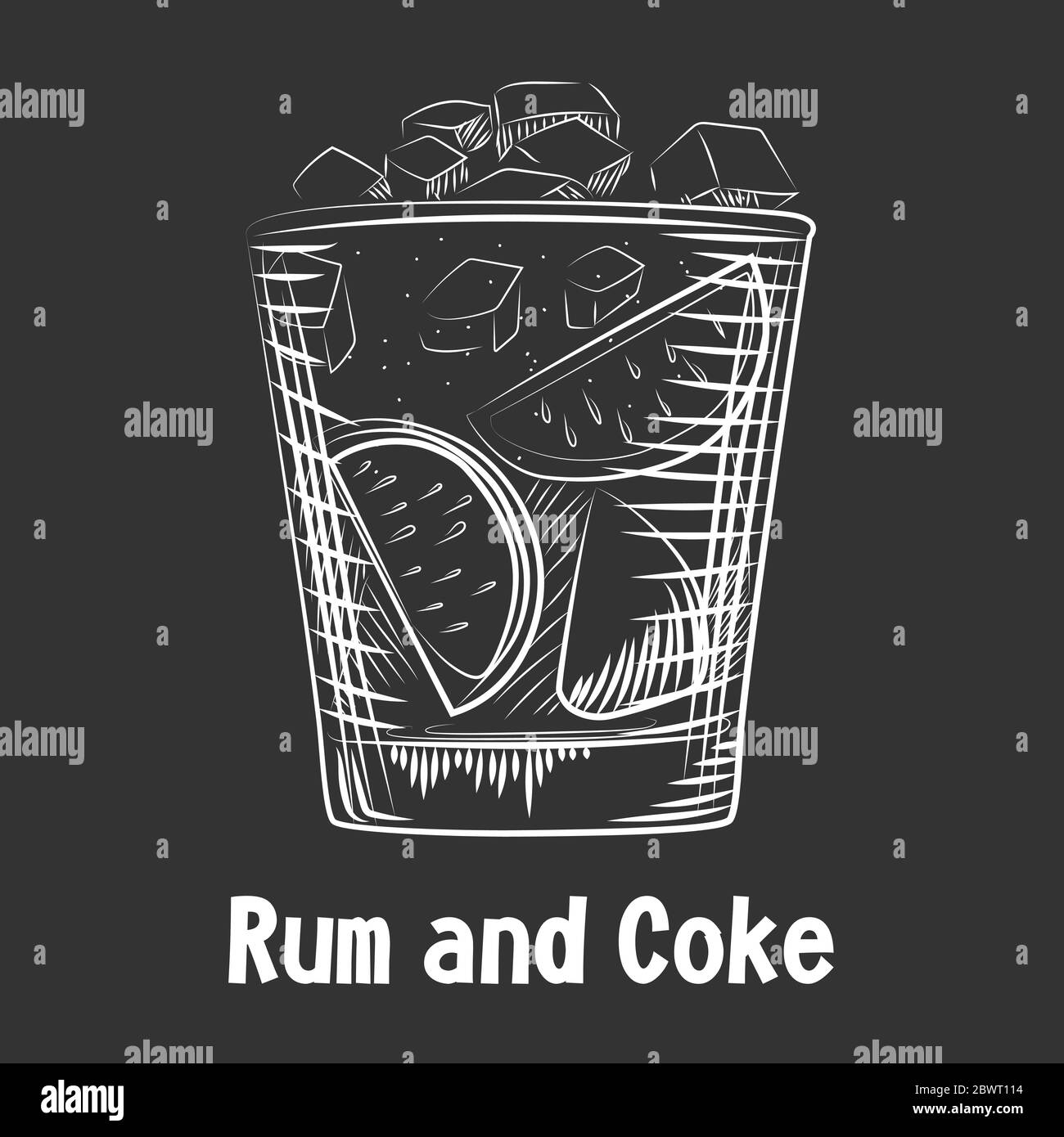 Rum coke Stock Vector Images - Alamy