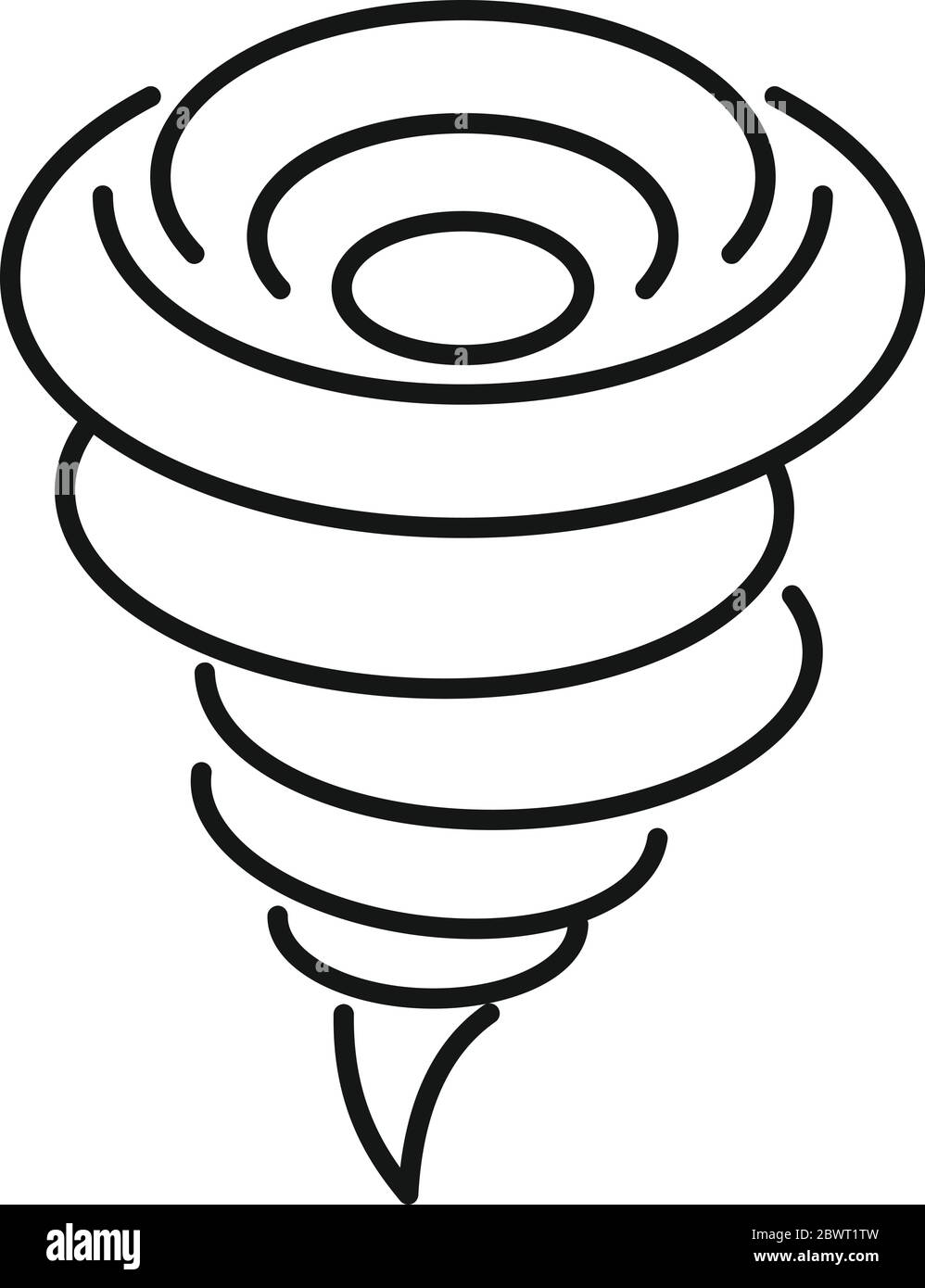 Whirlwind tornado icon. Outline whirlwind tornado vector icon for web ...