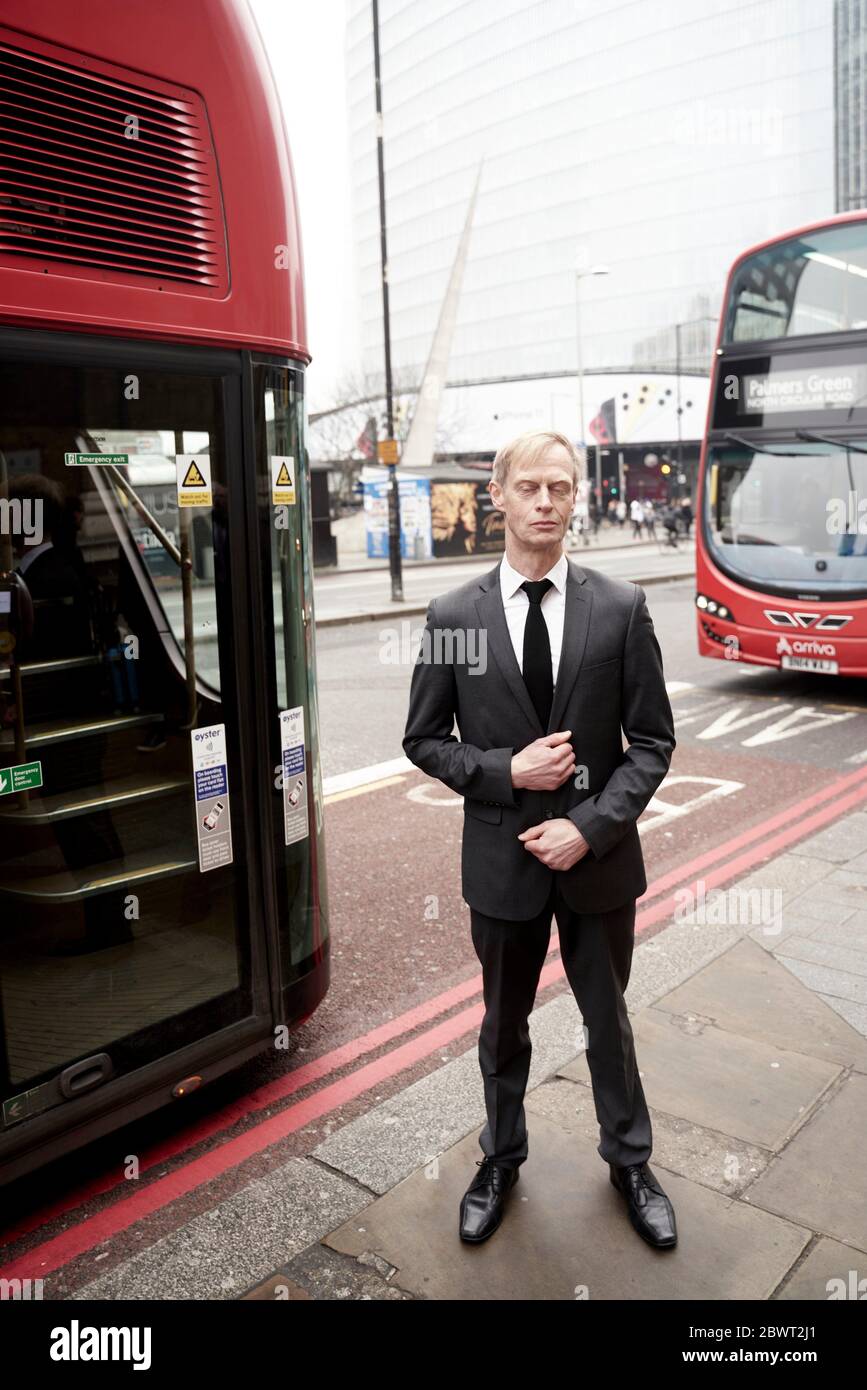 Bus standing full length hi-res stock photography and images - Alamy