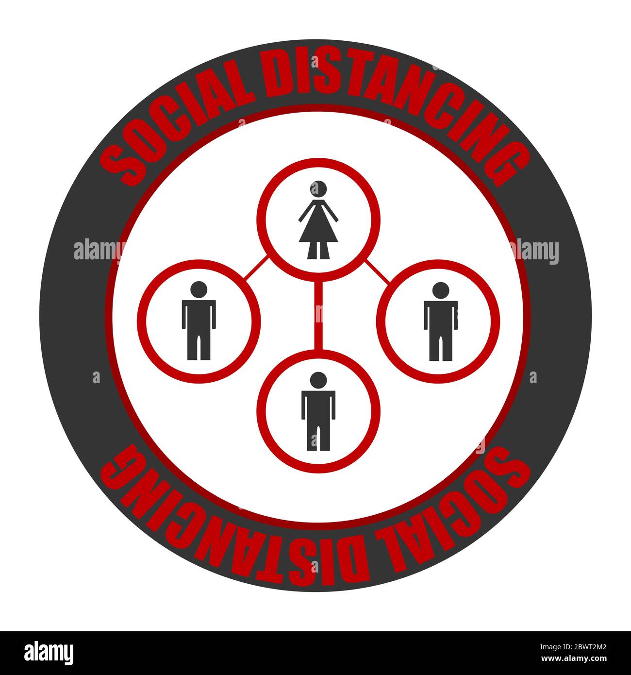Social distancing icon. Coronavirus outbreak. Social distancing concept ...