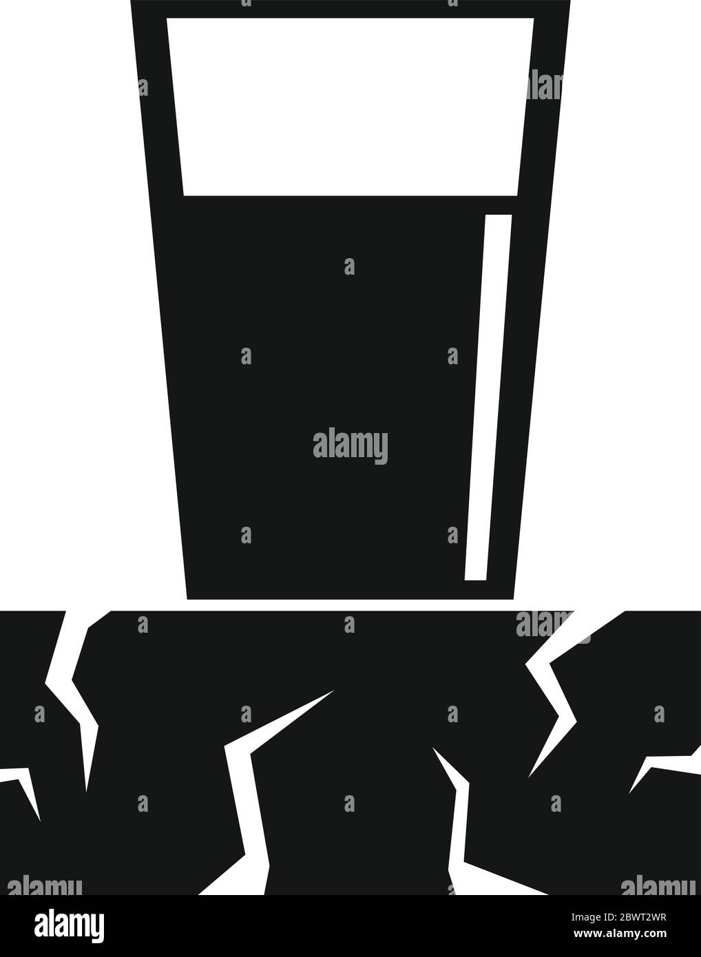 Water drought icon. Simple illustration of water drought vector icon ...