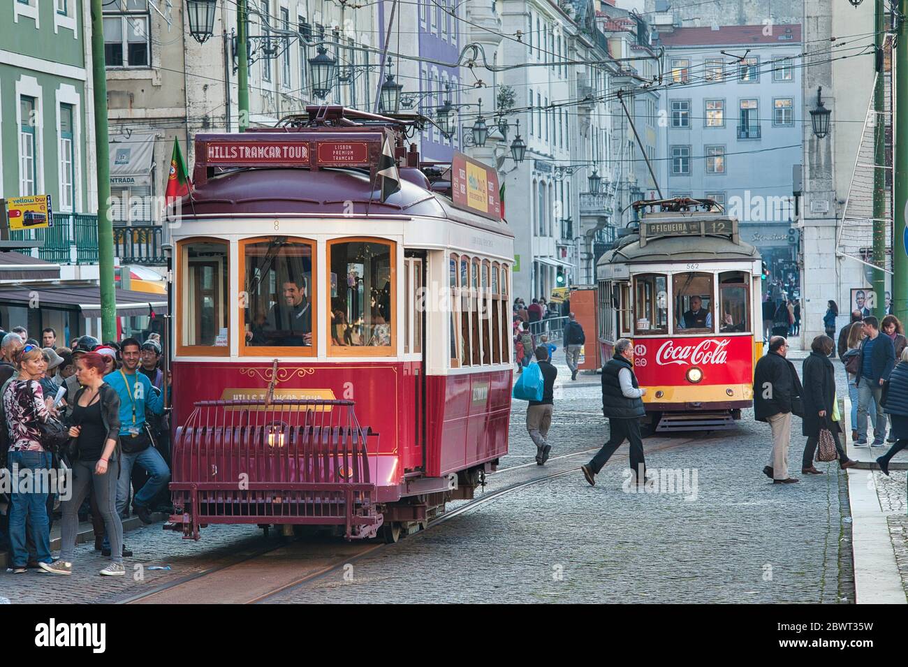 Lisbon trolley cars hi-res stock photography and images - Alamy