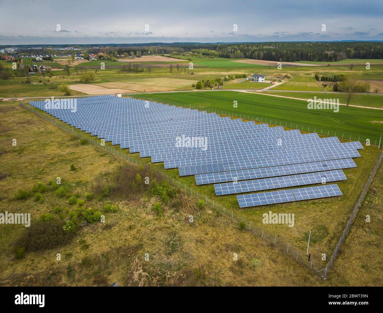 Solar power plant aerial hi-res stock photography and images - Alamy