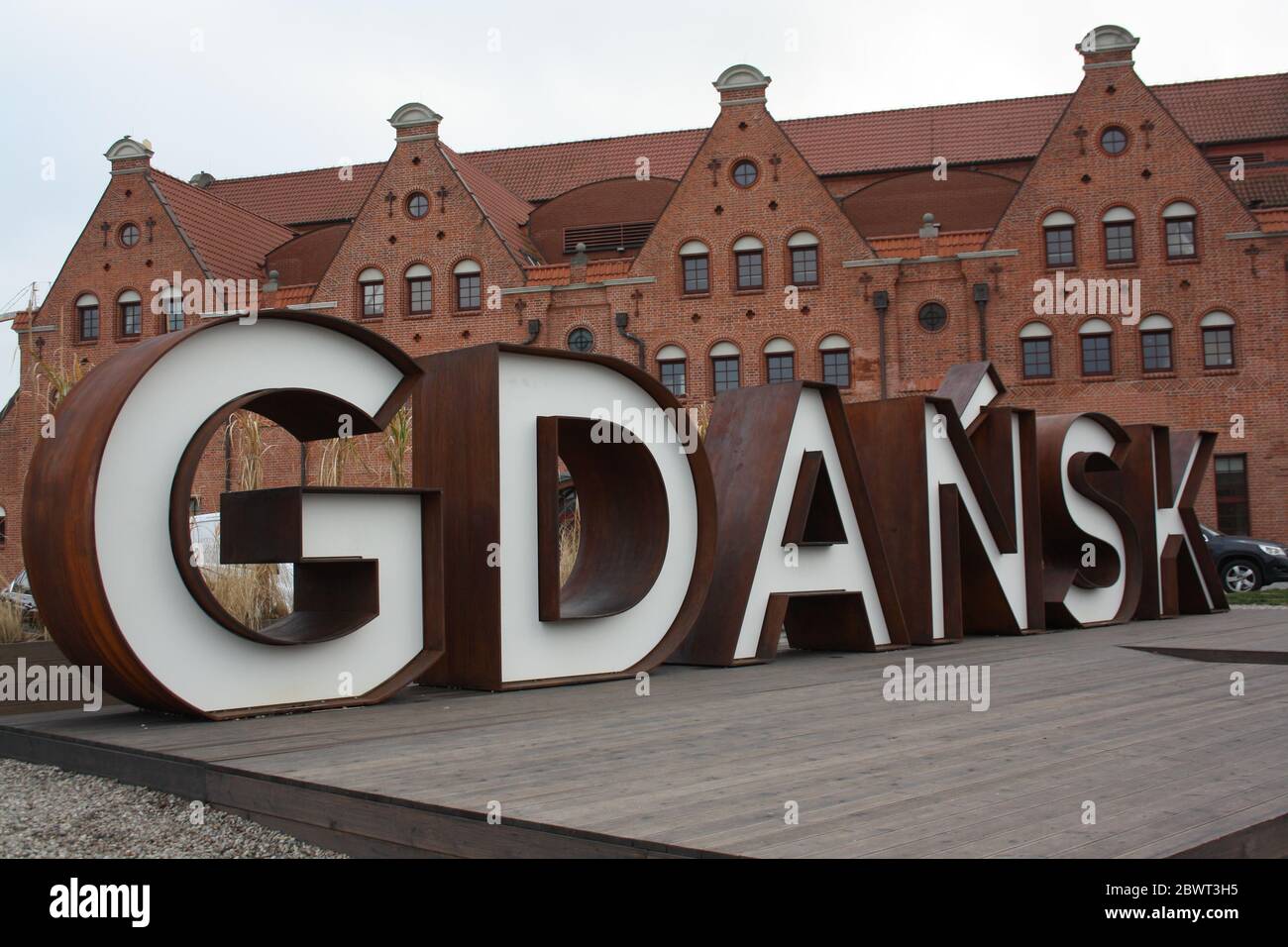 Pastel colored buildings in Gdansk, Poland Stock Photo - Alamy
