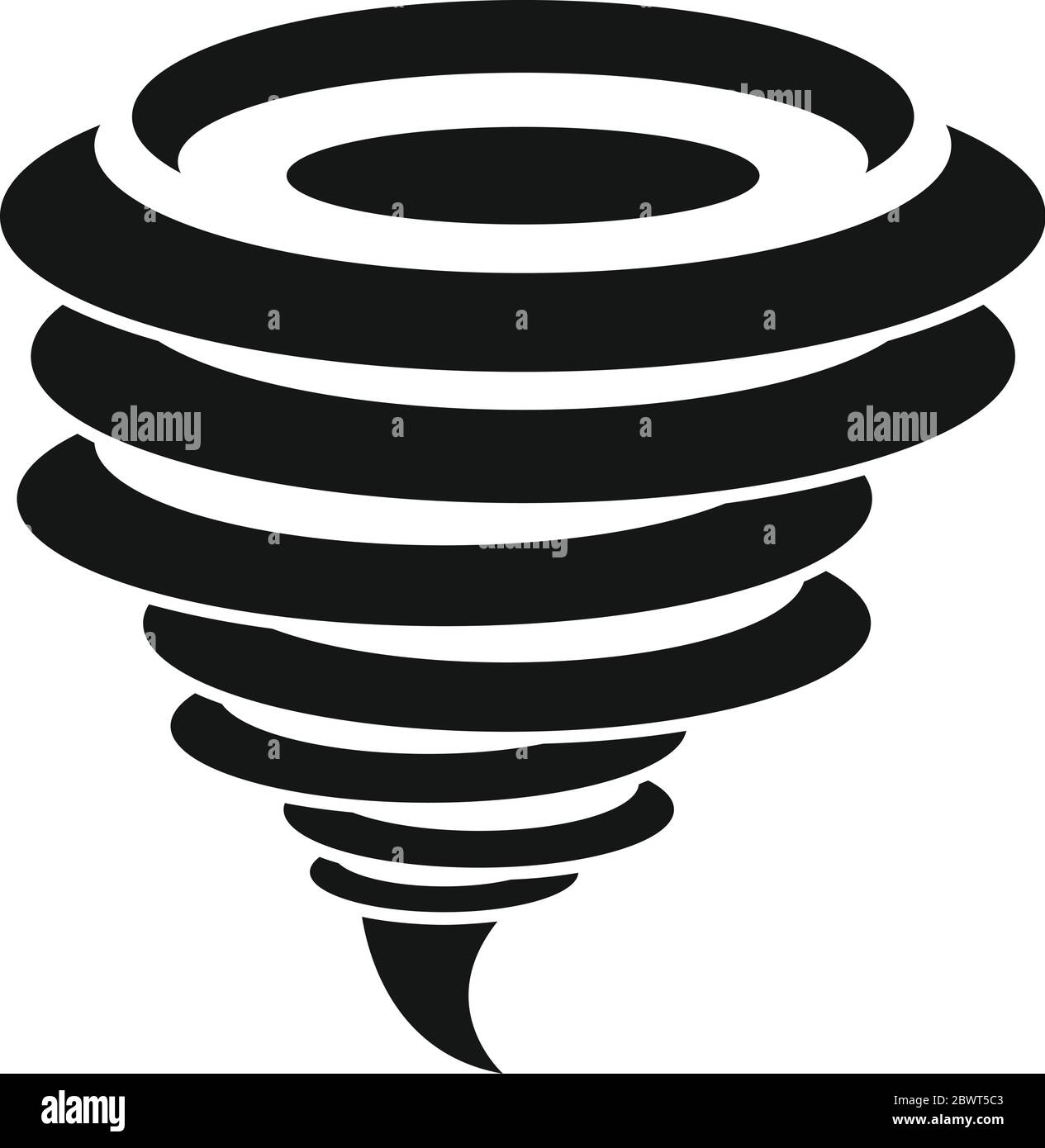 Funnel tornado icon. Simple illustration of funnel tornado vector icon ...