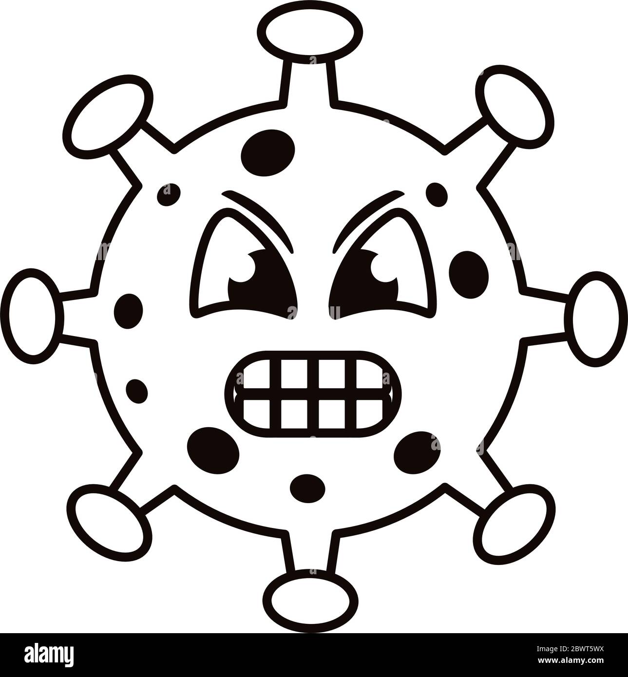 covid19 particle angry emoticon character Stock Vector Image & Art - Alamy