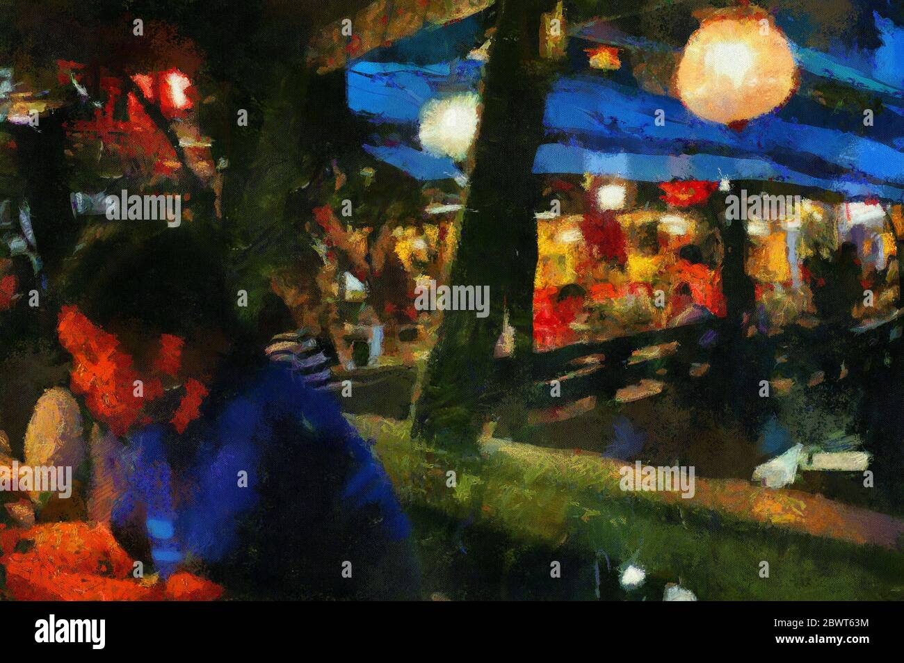 Impressionist painting restaurant hi-res stock photography and images ...