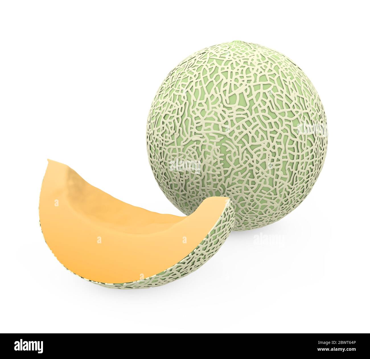 Melon Fruit Isolated Stock Photo - Alamy