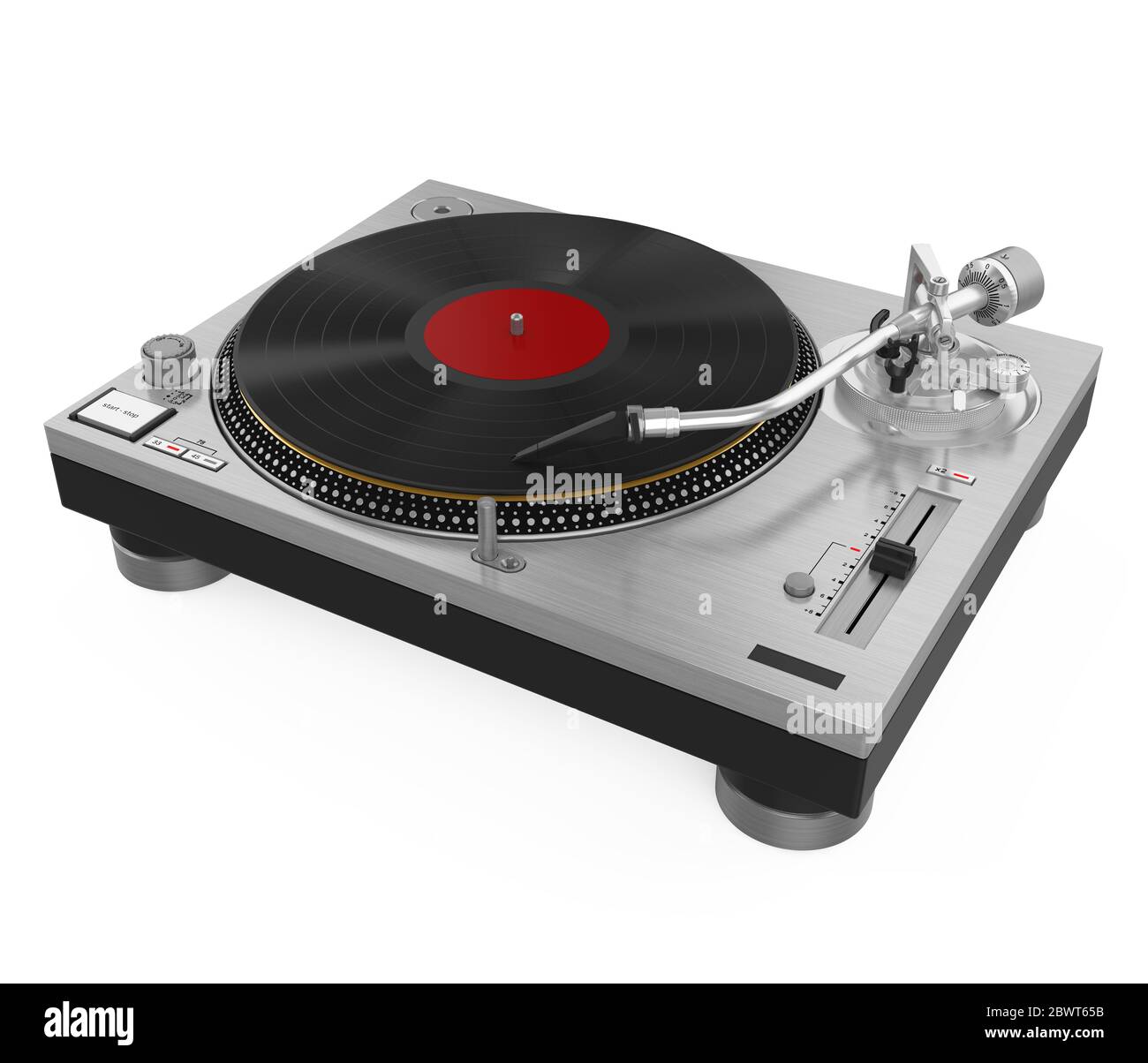 DJ Turntable Isolated Stock Photo - Alamy