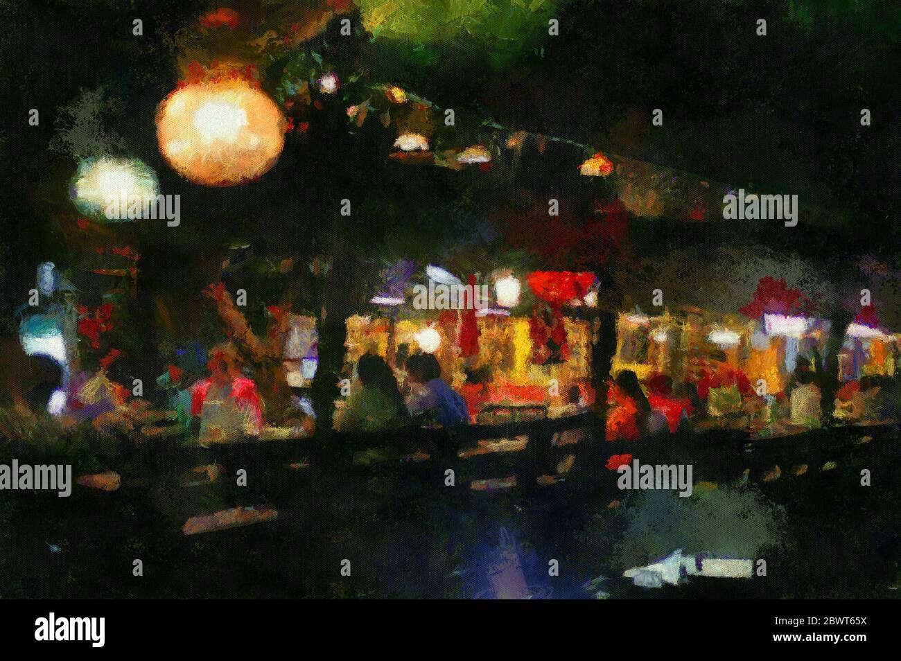 Impressionist painting restaurant hi-res stock photography and images ...