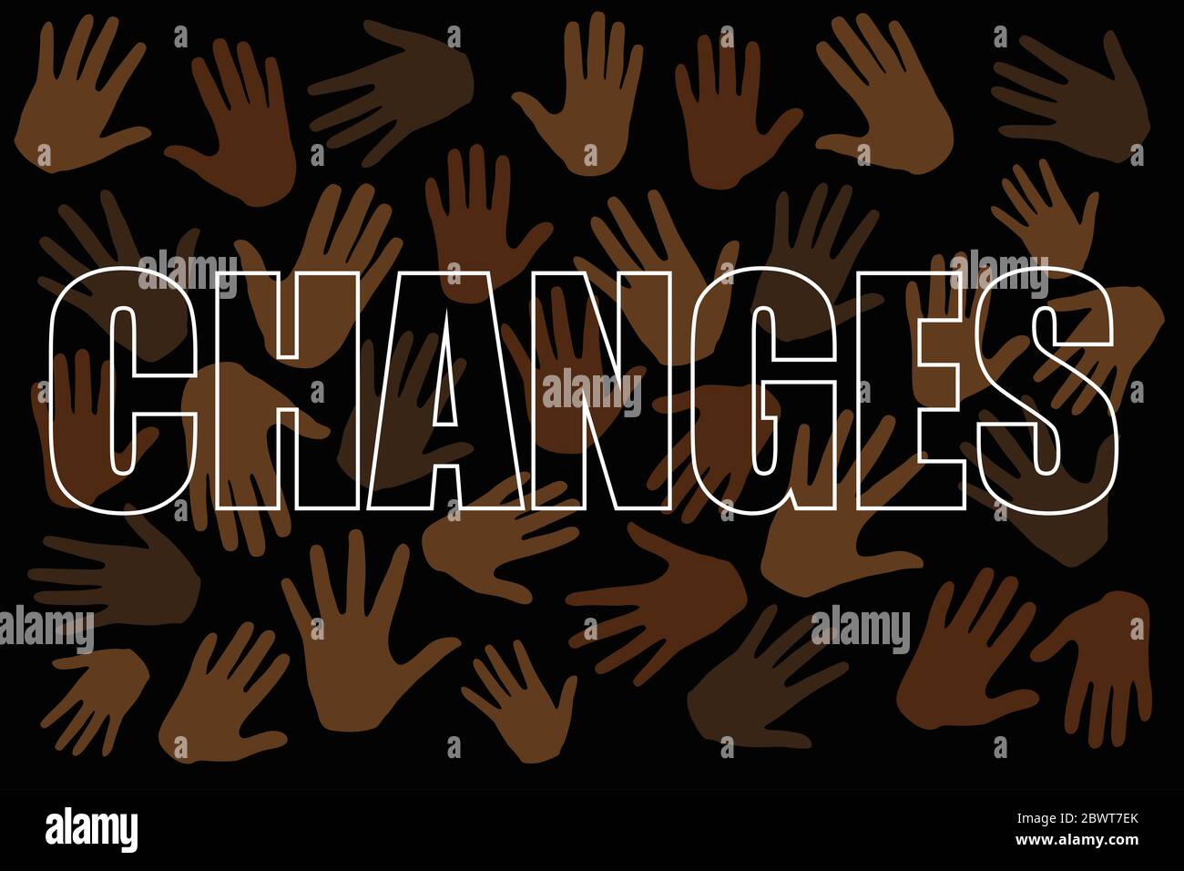 Black lives matter movement. Start the changes and stop racism. Many ...