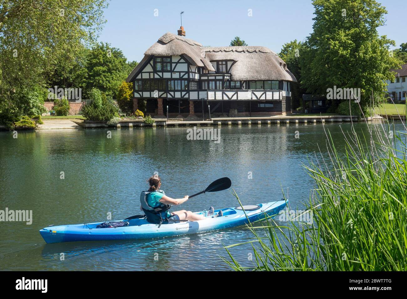 England, Berkshire, River Thames near Wargrave, canoe Stock Photo - Alamy
