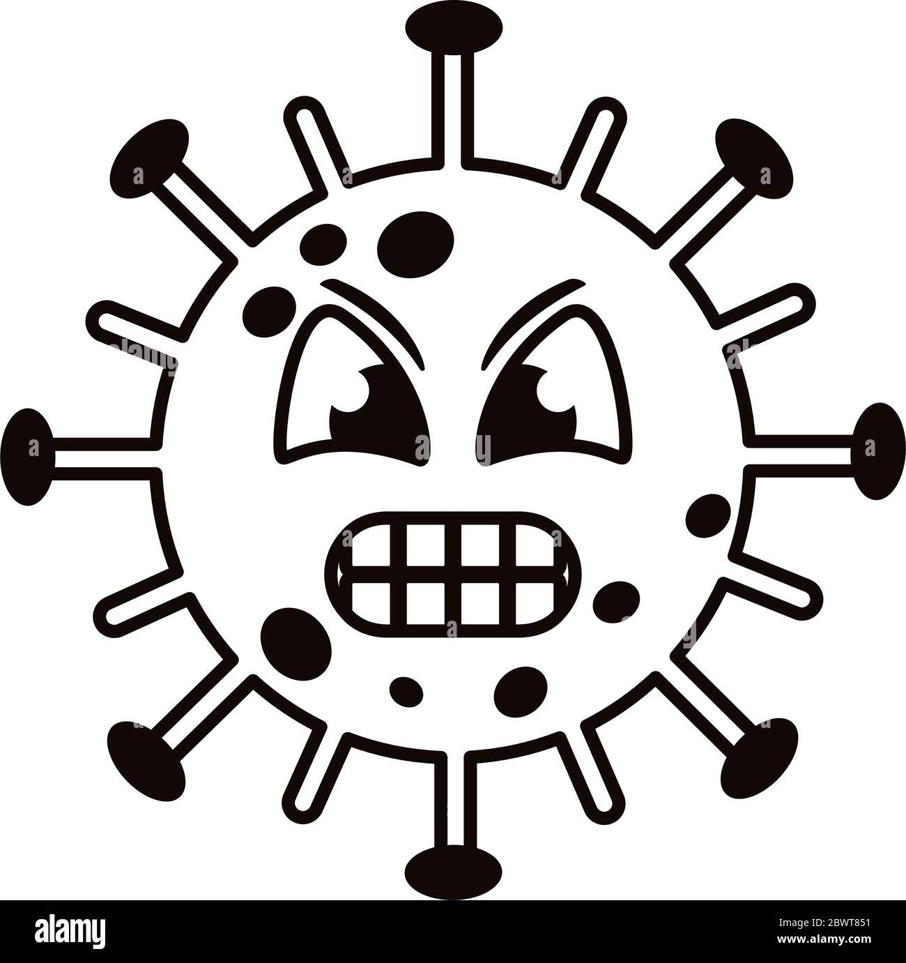 covid19 particle angry emoticon character Stock Vector Image & Art - Alamy