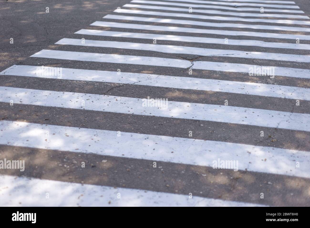 crosswalk white lines of a pedestrian crossing. Road safety. Crossing ...