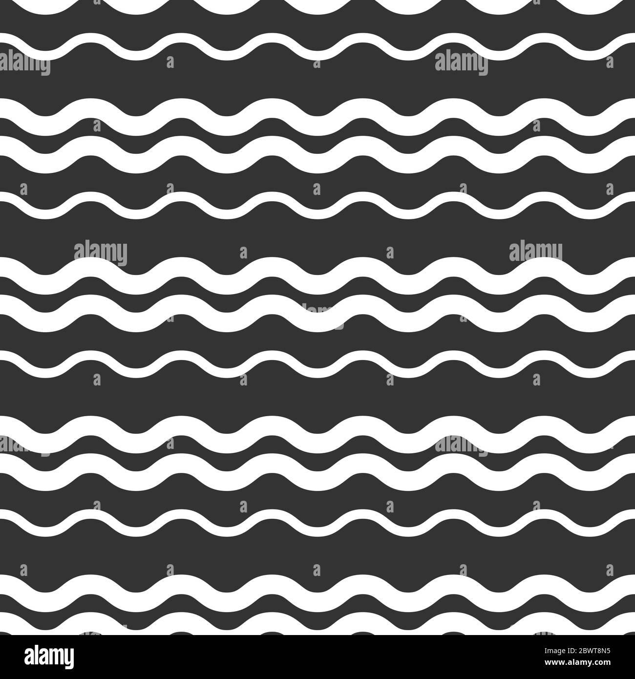 Wavy lines. seamless texture with white rolling lines on black ...