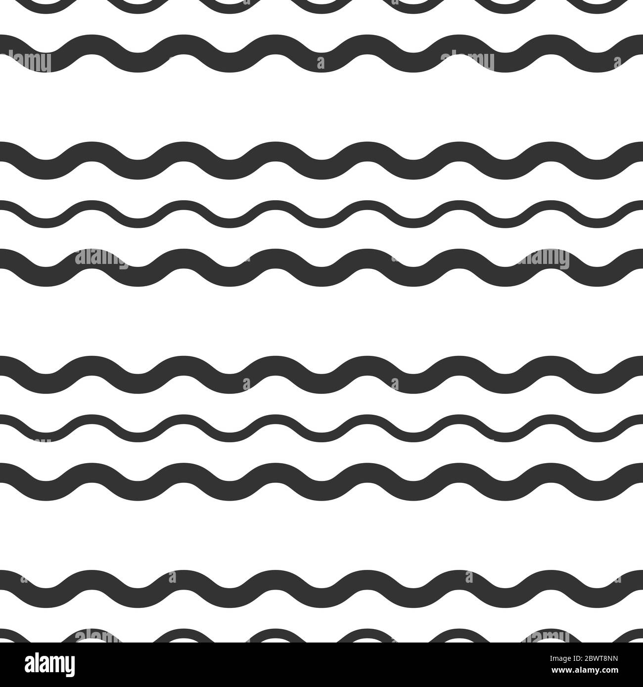 Black Wavy Lines Wallpaper