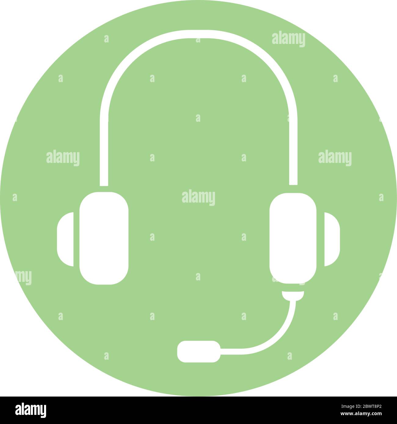 headset audio device block style icon Stock Vector Image & Art - Alamy