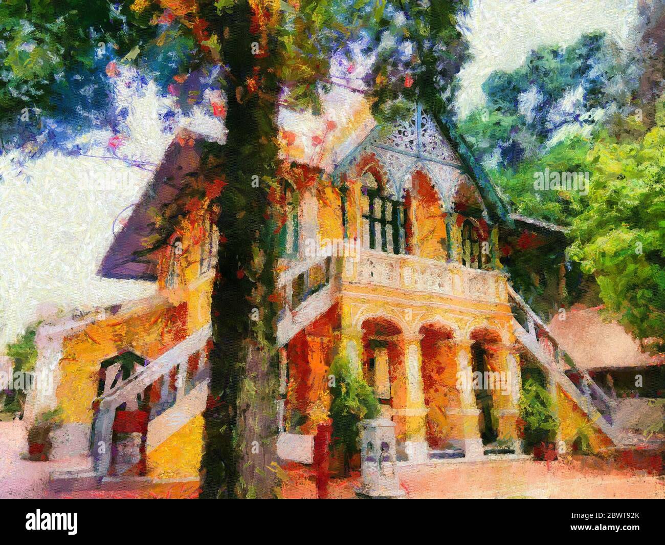 Ancient house gothic style ancient house Illustrations creates an ...