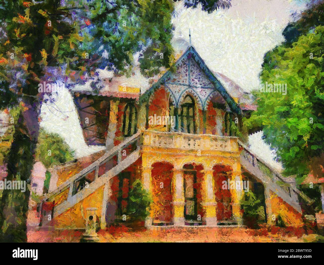 Ancient house gothic style ancient house Illustrations creates an ...