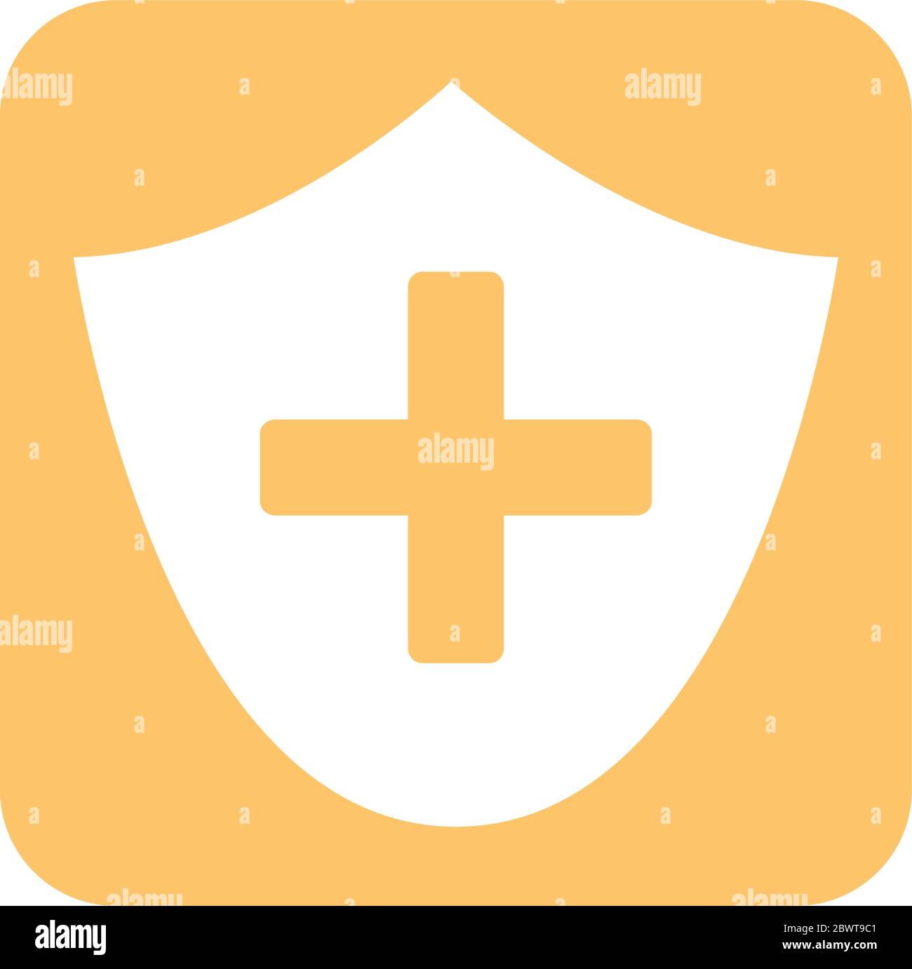 medical cross symbol with shield line style Stock Vector Image & Art ...