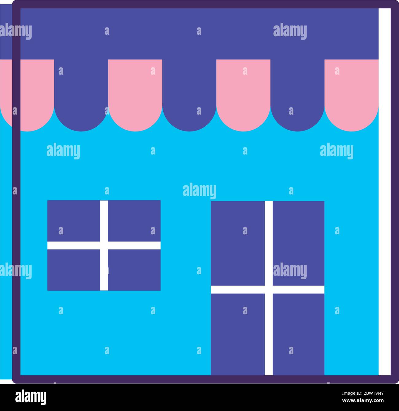 Supermarket building icon outline style Stock Vector Images - Alamy