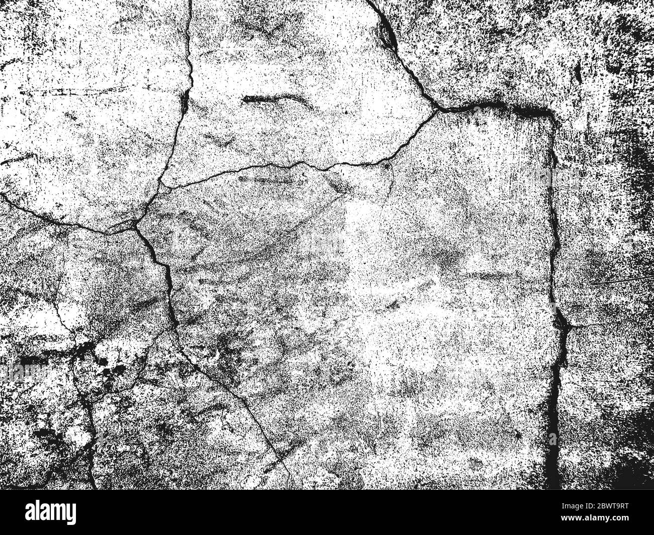 Distressed overlay texture of cracked concrete, stone or asphalt ...
