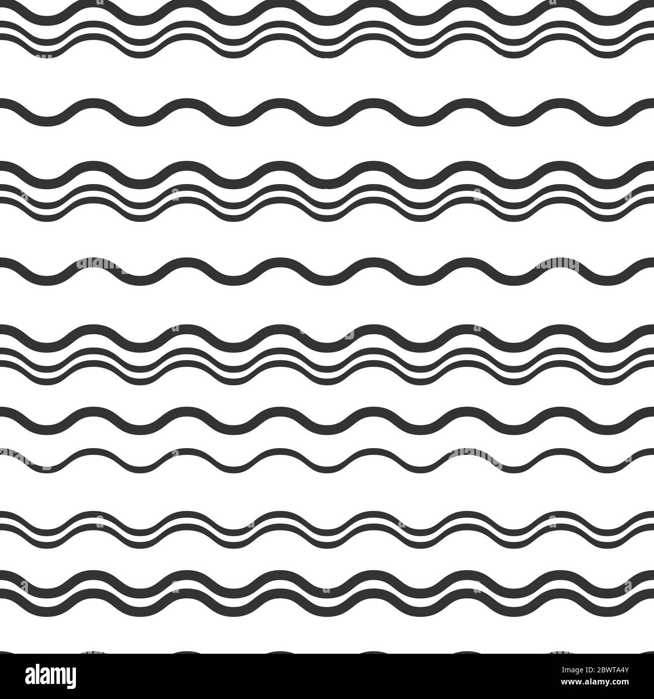 Wavy lines. seamless texture with white rolling lines on black ...
