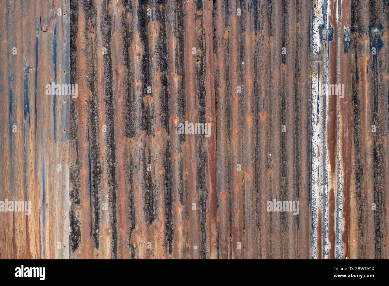 Rusty galvanized wall texture background. Metal panel sheeting Stock ...