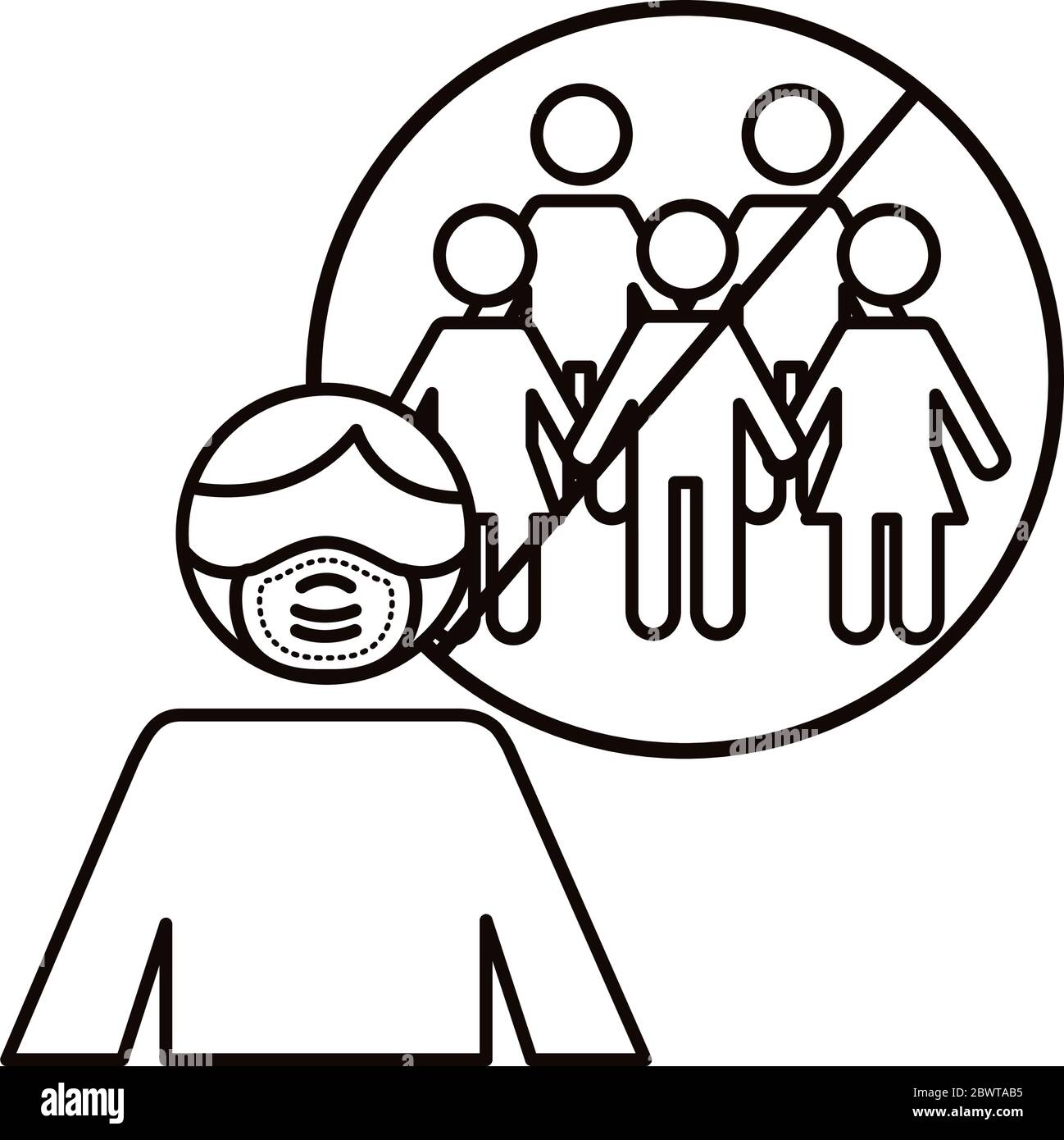 Crowds head Stock Vector Images - Alamy