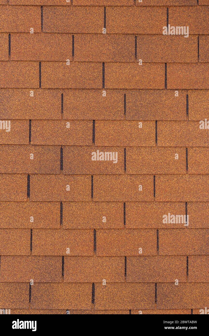 brown flexible roof tile flat background and texture, rectangular form ...
