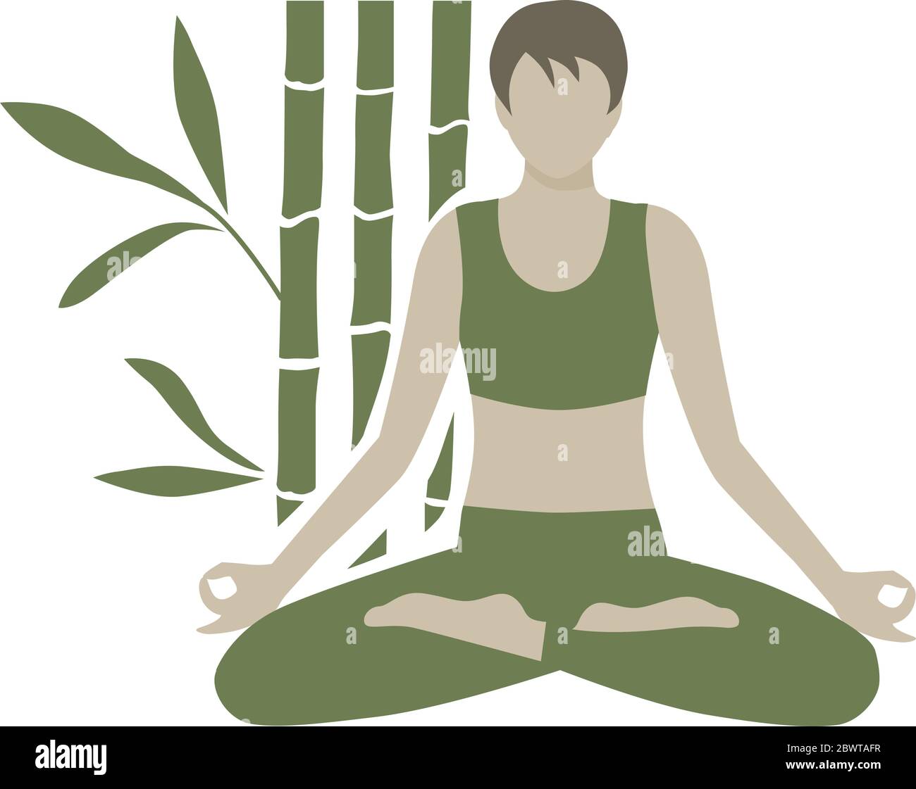Person meditating buddhism Stock Vector Images - Alamy