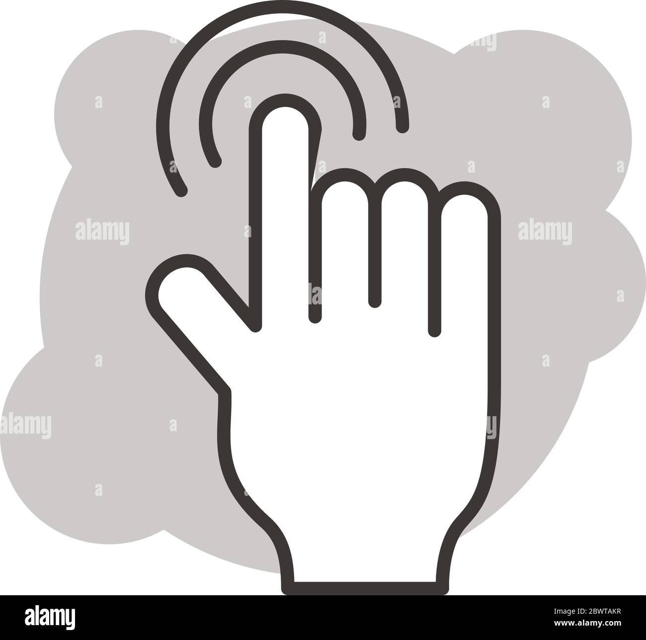 hand index line style icon Stock Vector Image & Art - Alamy