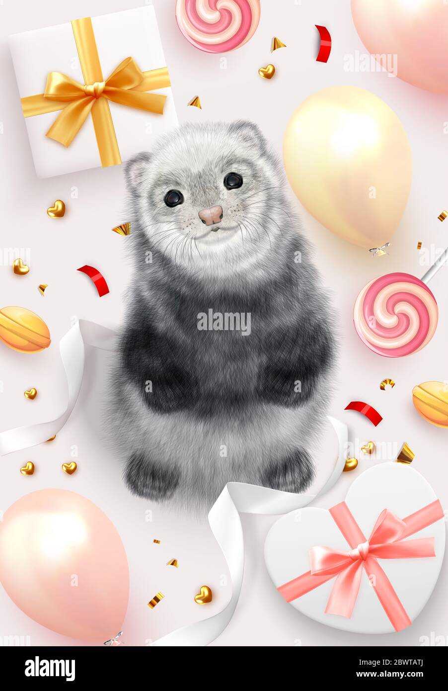 Ferret happy birthday hi-res stock photography and images - Alamy