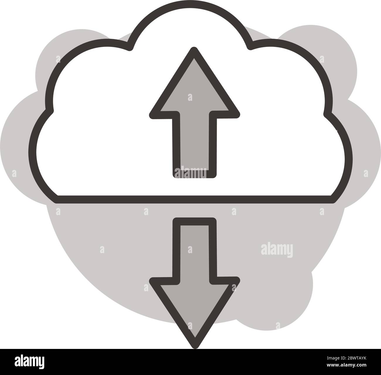 Line cloud data arrows hi-res stock photography and images - Alamy