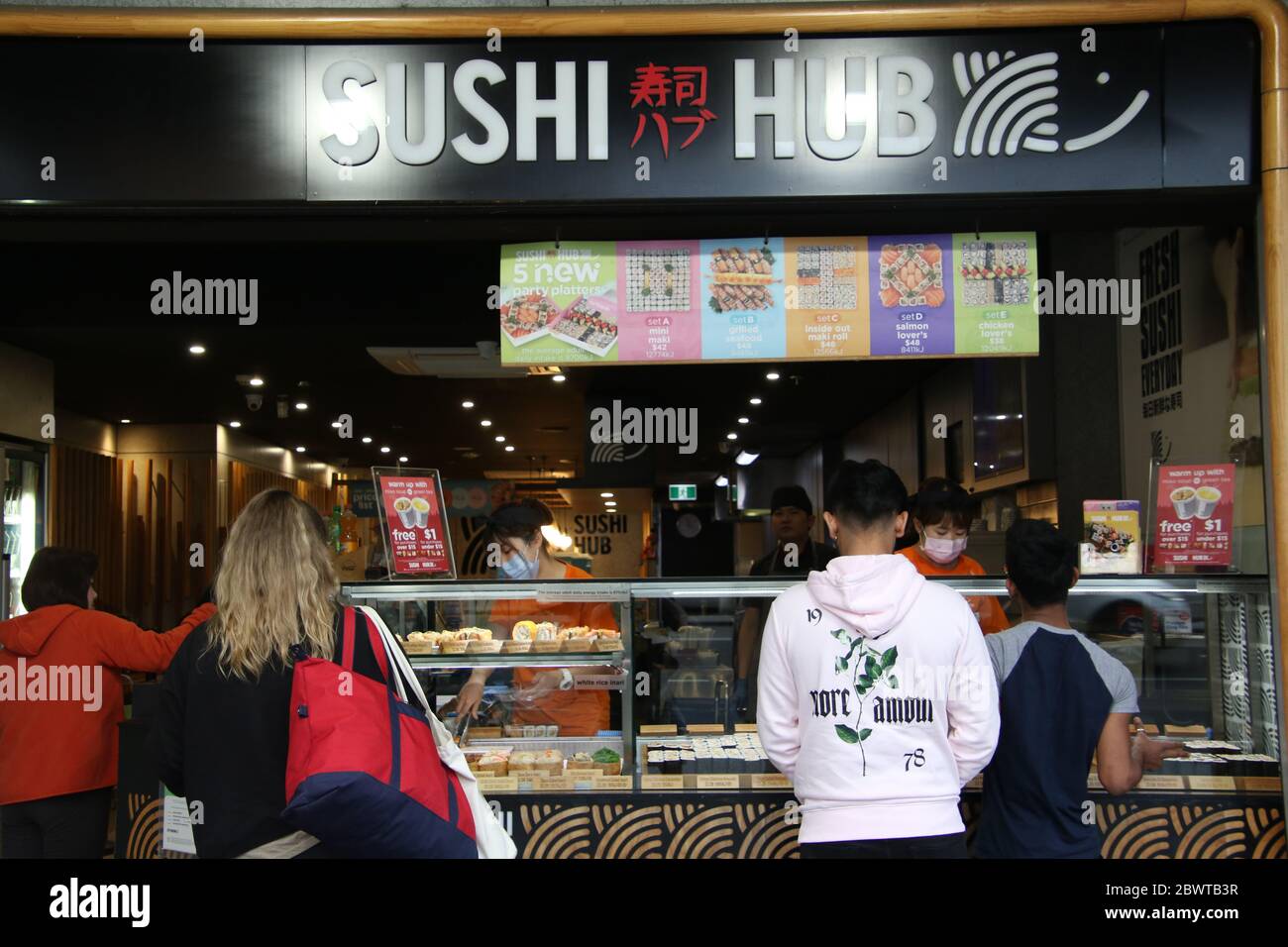 Sushi Hub, Sydney, Australia. Credit: Richard Milnes/Alamy Stock Photo ...
