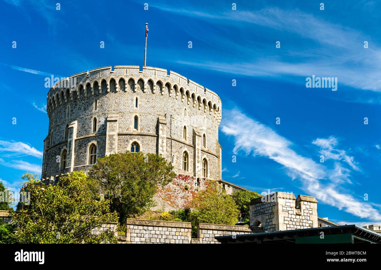 The Round Tower at Windsor Castle in England Stock Photo - Alamy