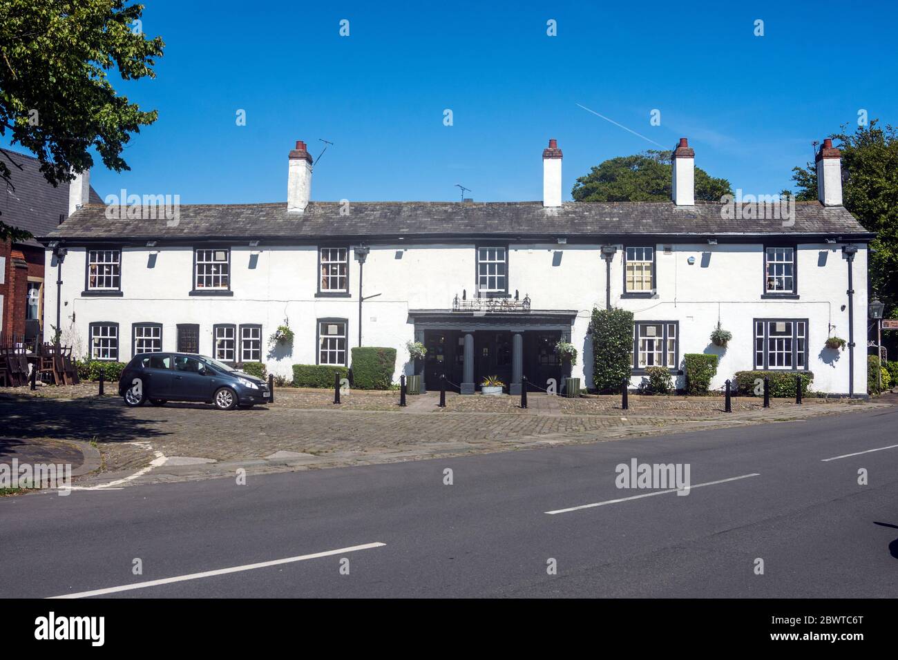 View of the Hesketh Arms public house in Churchtown near Southport, UK ...
