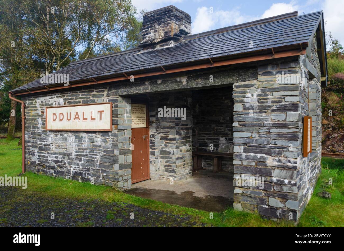 Dduallt, North Wales, UK: Sep 14, 2017: A general view of the waiting ...