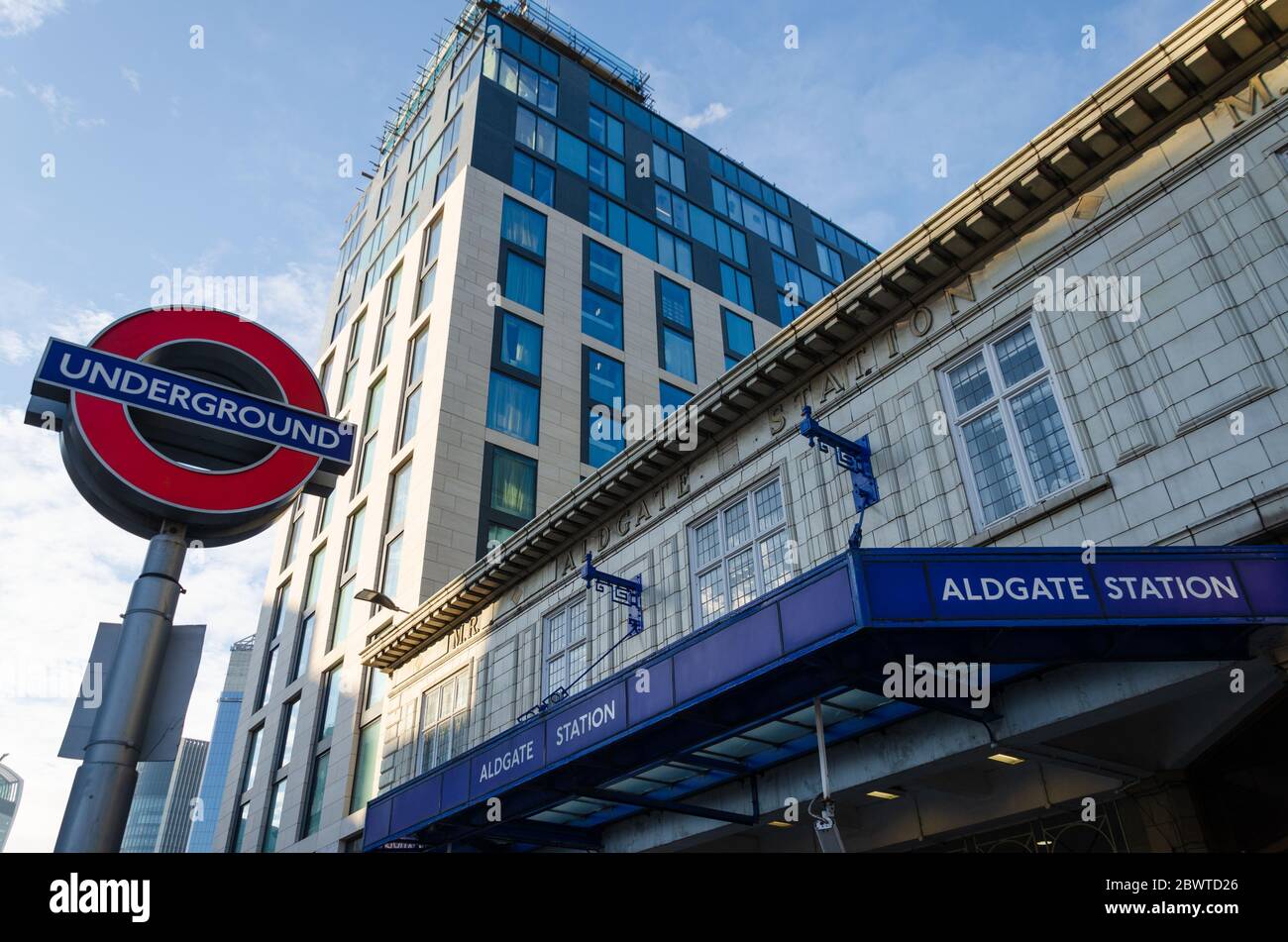 Aldgate station hi-res stock photography and images - Alamy