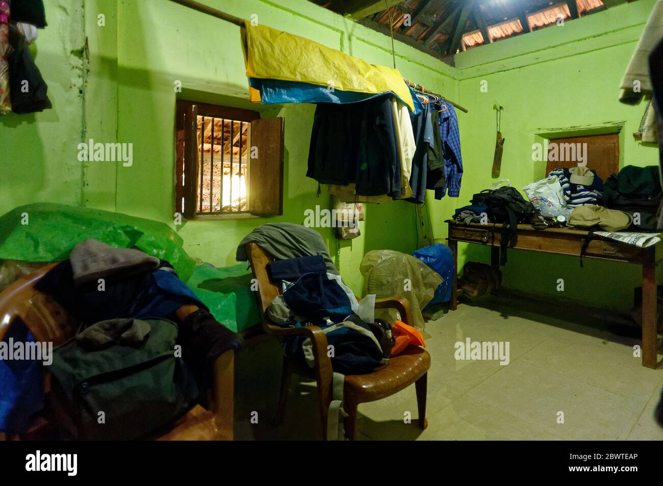 Interior of living room of village house Stock Photo - Alamy