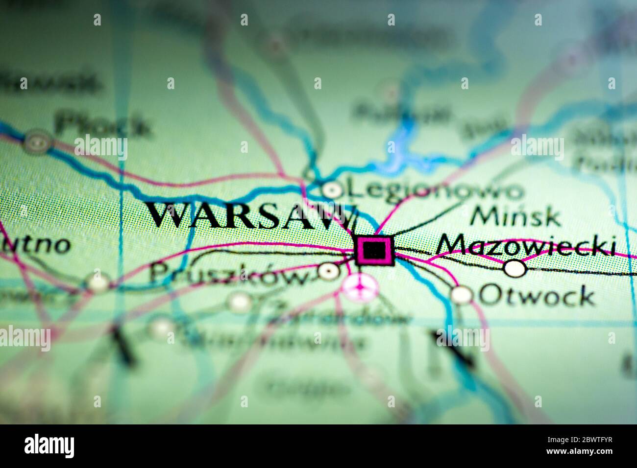 Warsaw Map High Resolution Stock Photography and Images - Alamy