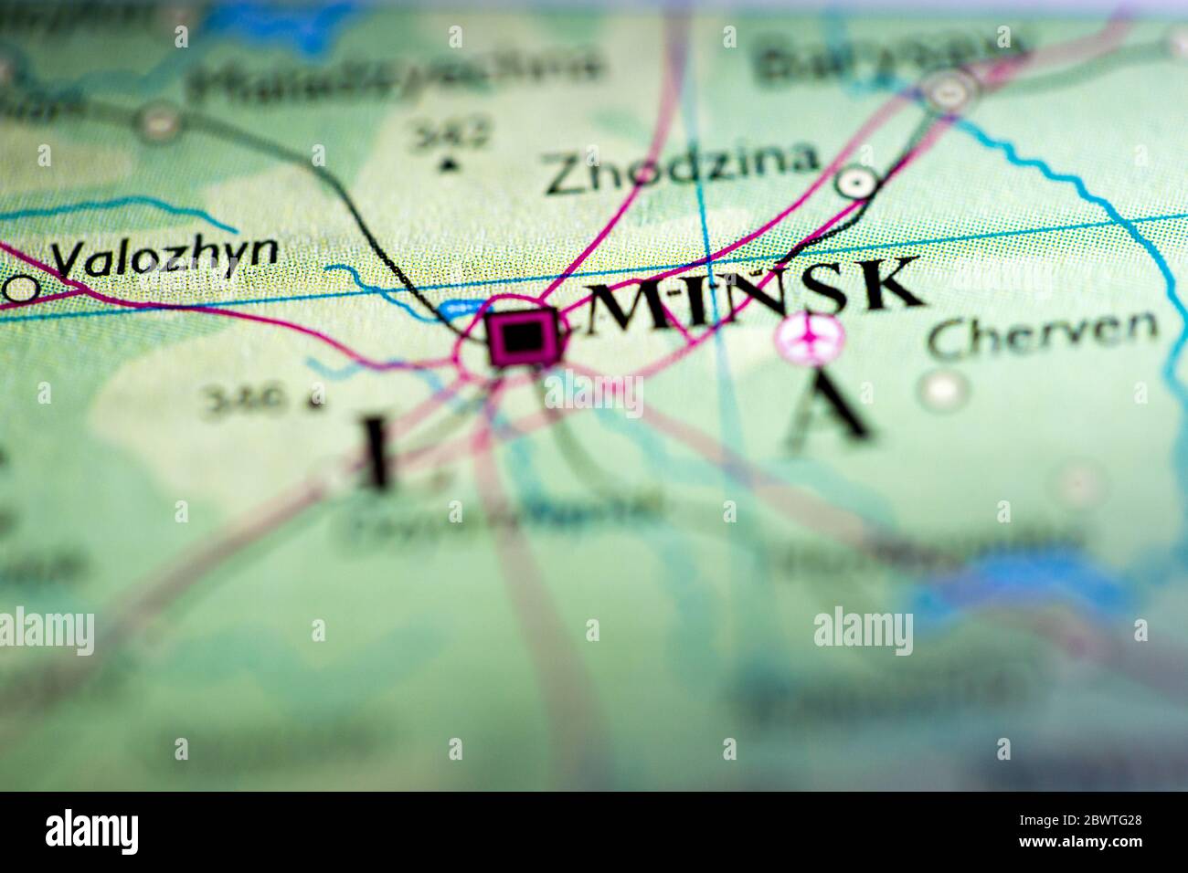 Minsk on map hi-res stock photography and images - Alamy