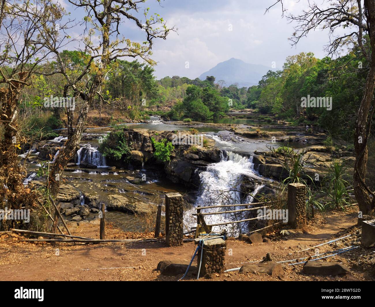 The waterfall in Jungle, Laos Stock Photo - Alamy